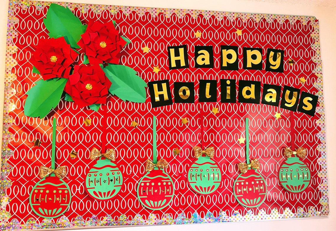 Teachers School Bulletin Board for December Holidays/classroom - Etsy