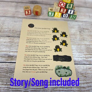 Five Green Speckled Frogs/magnetic Story Board/imagination/children ...
