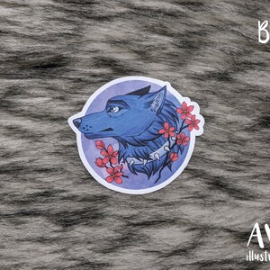 Anime Wolf Stickers Pack of 5 matte - Etsy