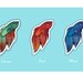 Grumpy Veiltail Betta Fish Sticker - Red, Blue, Green (glossy Vinyl) - Etsy