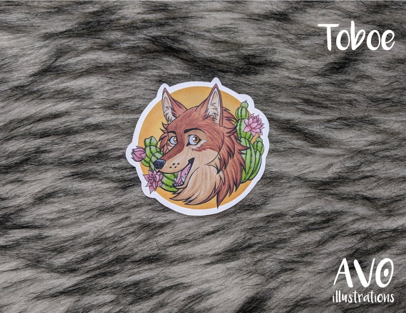 Anime Wolf Stickers Pack of 5 matte | Etsy
