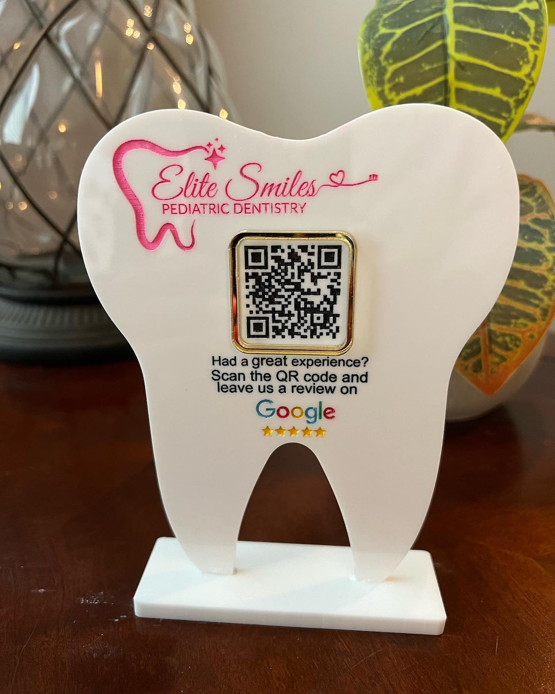 Custom Mini Tooth QR Code Review Sign for Dental Office - Etsy
