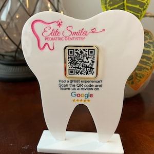Custom Mini Tooth QR Code Review Sign for Dental Office - Etsy