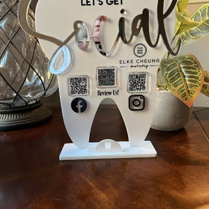 Custom Mini Tooth QR Code Review Sign for Dental Office - Etsy