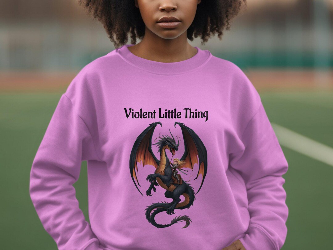 Dragon Graphic Tee, Fantasy Art T-shirt, Fierce Dragon Design, Violent ...