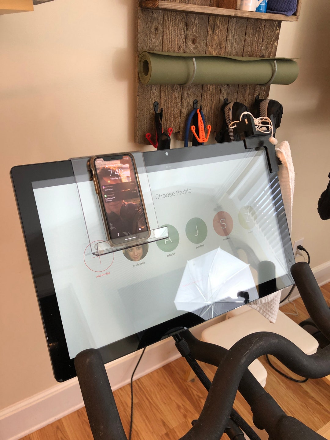 Exercise Bike, I-pad, Tablet Holder, Fits Bike Monitors, Bike and Bike ...