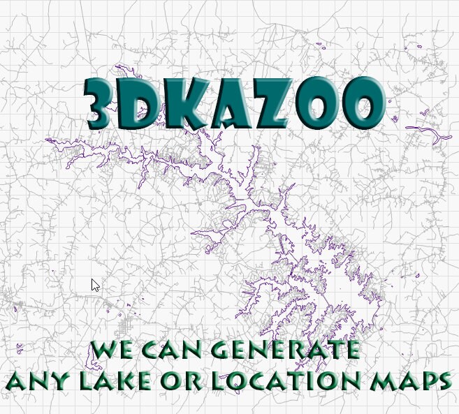 Custom Laser Lake Map Digital File - SVG Format. - Etsy