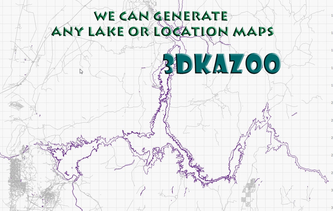 Custom Laser Lake Map Digital File - SVG Format. - Etsy