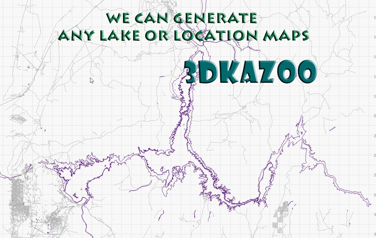 Custom Laser Lake Map Digital File - SVG Format. - Etsy