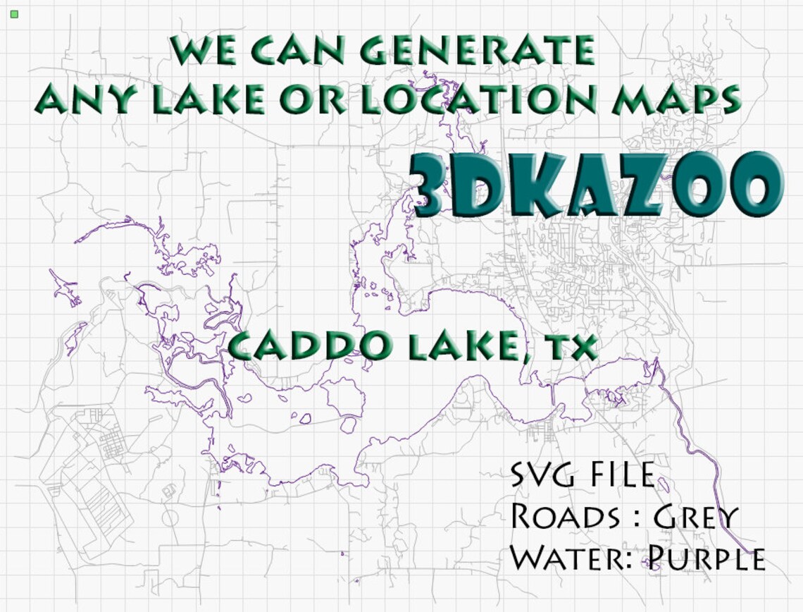 Custom Laser Lake Map Digital File - SVG Format. - Etsy