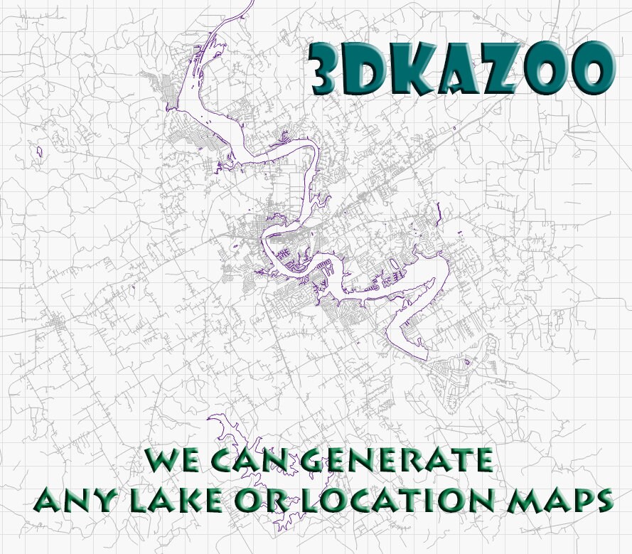 Custom Laser Lake Map Digital File - SVG Format. - Etsy