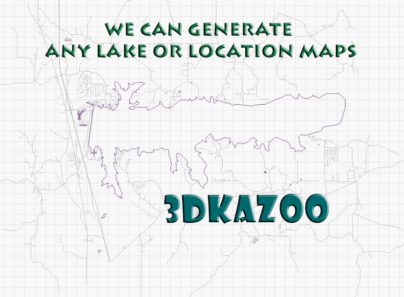 Custom Laser Lake Map Digital File - SVG Format. - Etsy