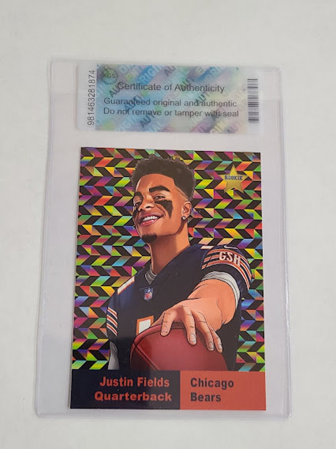 Justin Fields 2021 Rookie Custom Reprint Football Card - Etsy