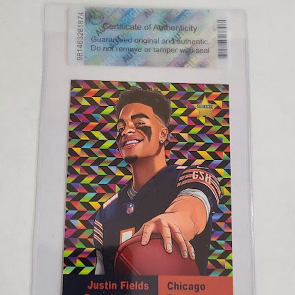 Justin Fields Football Card - Etsy Australia