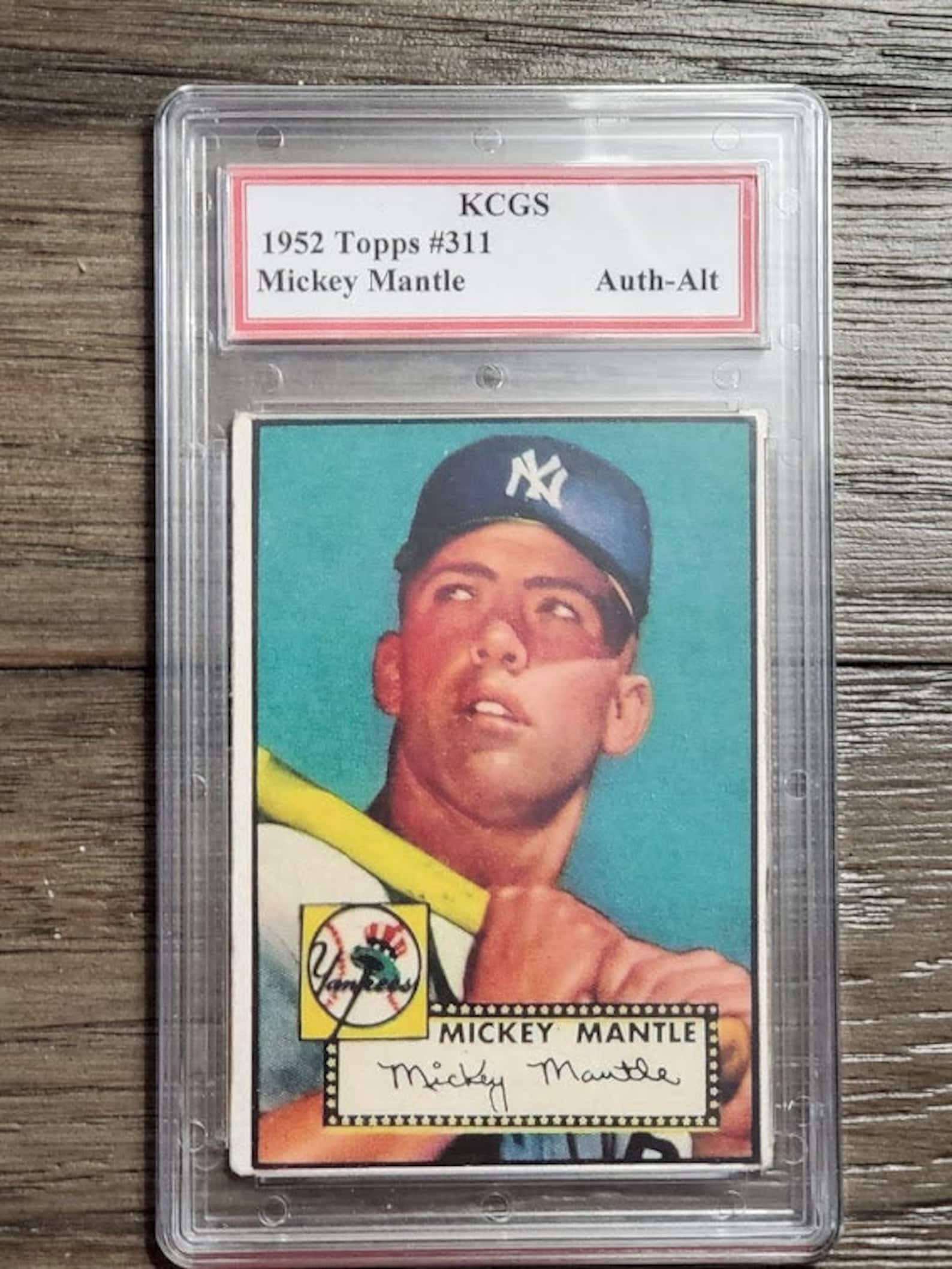 Graded Mickey Mantle 1952 Topps 311 Reprint Baseball Card - Etsy