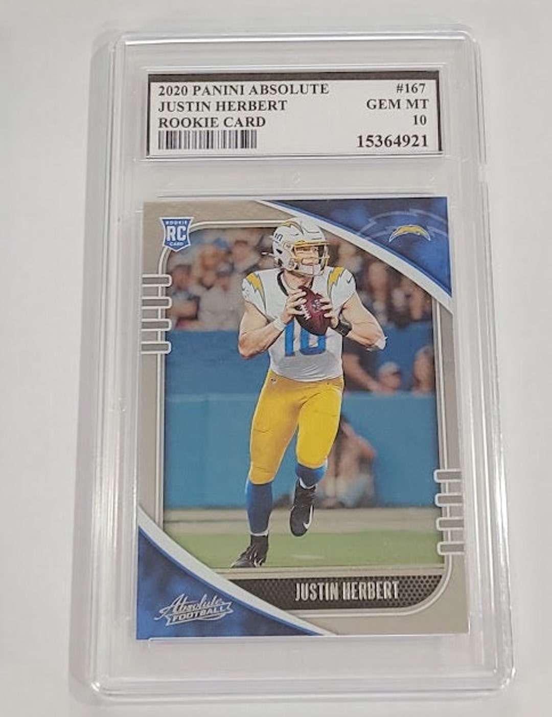 Justin Herbert 2020 Real Original Card Panini Absolute 167 Rookie Card ...