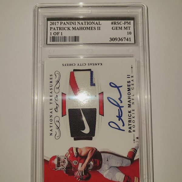 Patrick Mahomes Autograph Football Card - Etsy