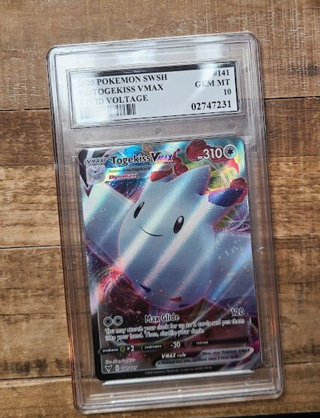 Custom Graded and Encased Real 2021 Pokemon Card SWSH Vivid Voltage 141 ...