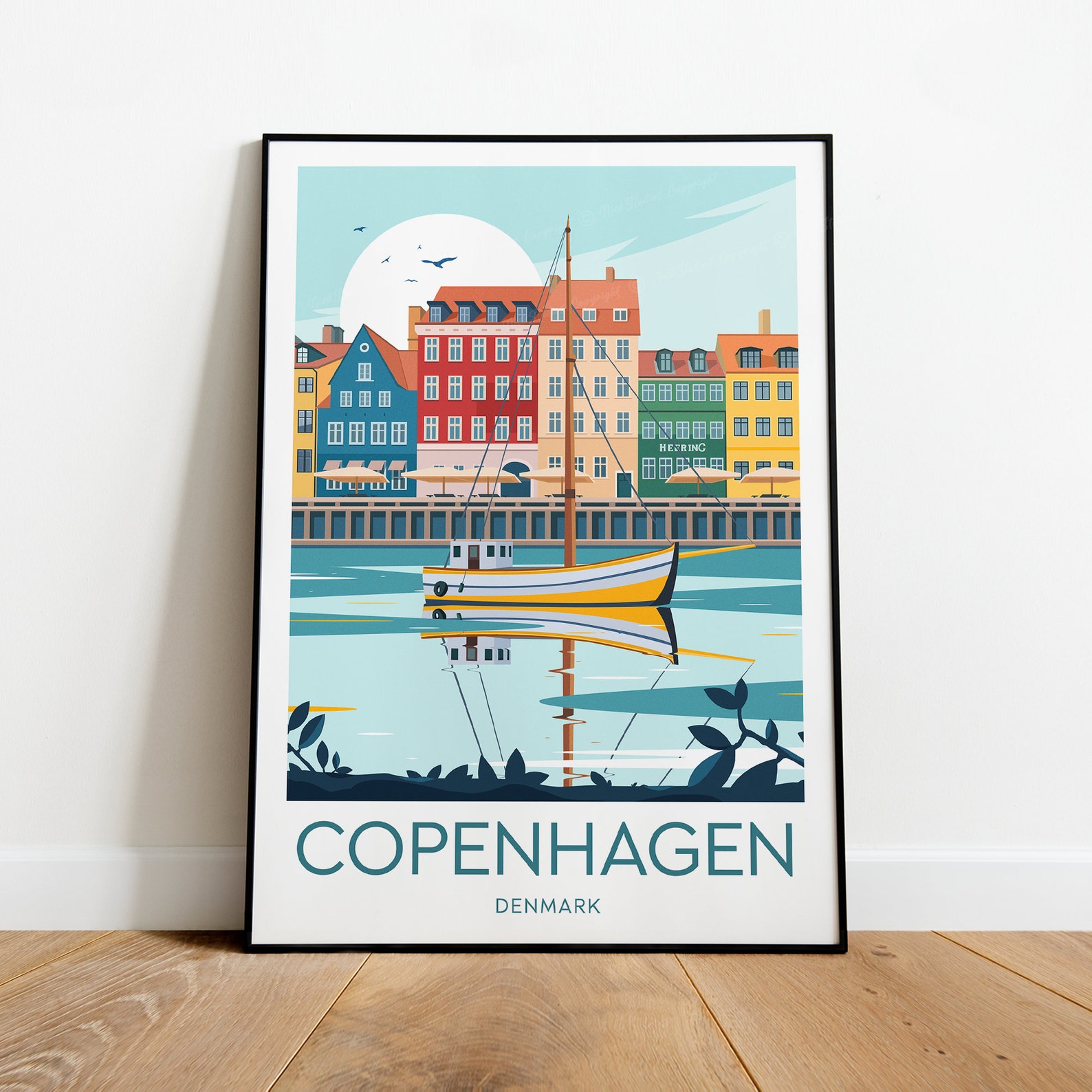 Copenhagen Travel Print Denmark - Etsy