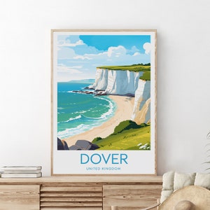 Dover Travel Print - Uk, Kent Poster, Dover Artwork, Wedding Gift ...