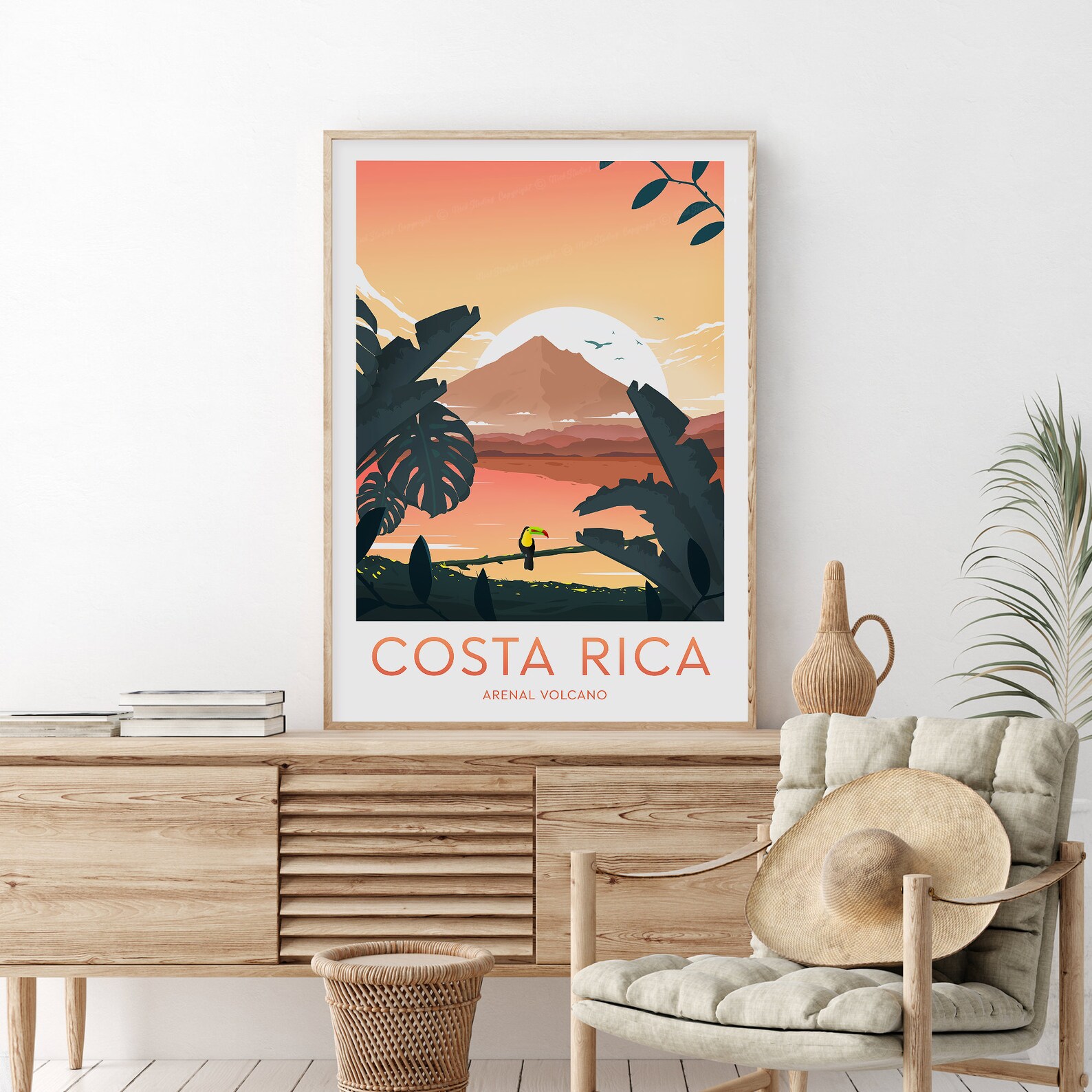 Costa Rica Evening Travel Print Costa Rica Poster San José - Etsy UK