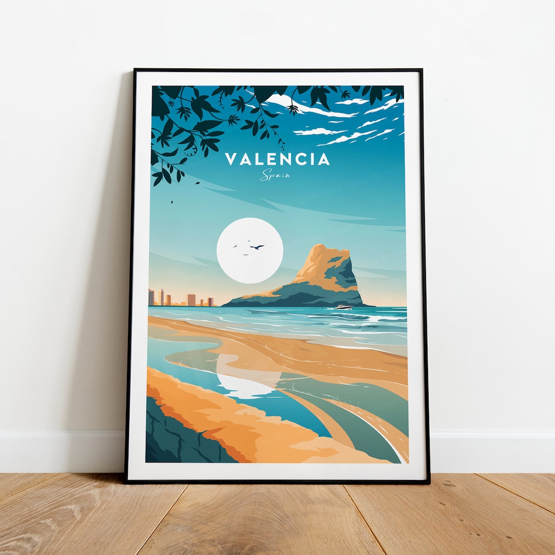 Valencia Traditional Travel Print - Spain, Valencia Poster, Valencia ...
