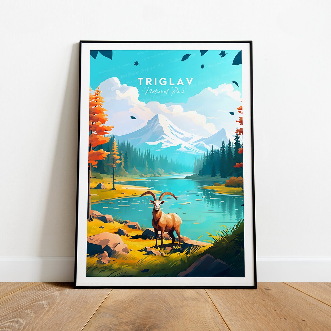 Triglav Traditional Travel Print - National Park, Triglav Poster ...