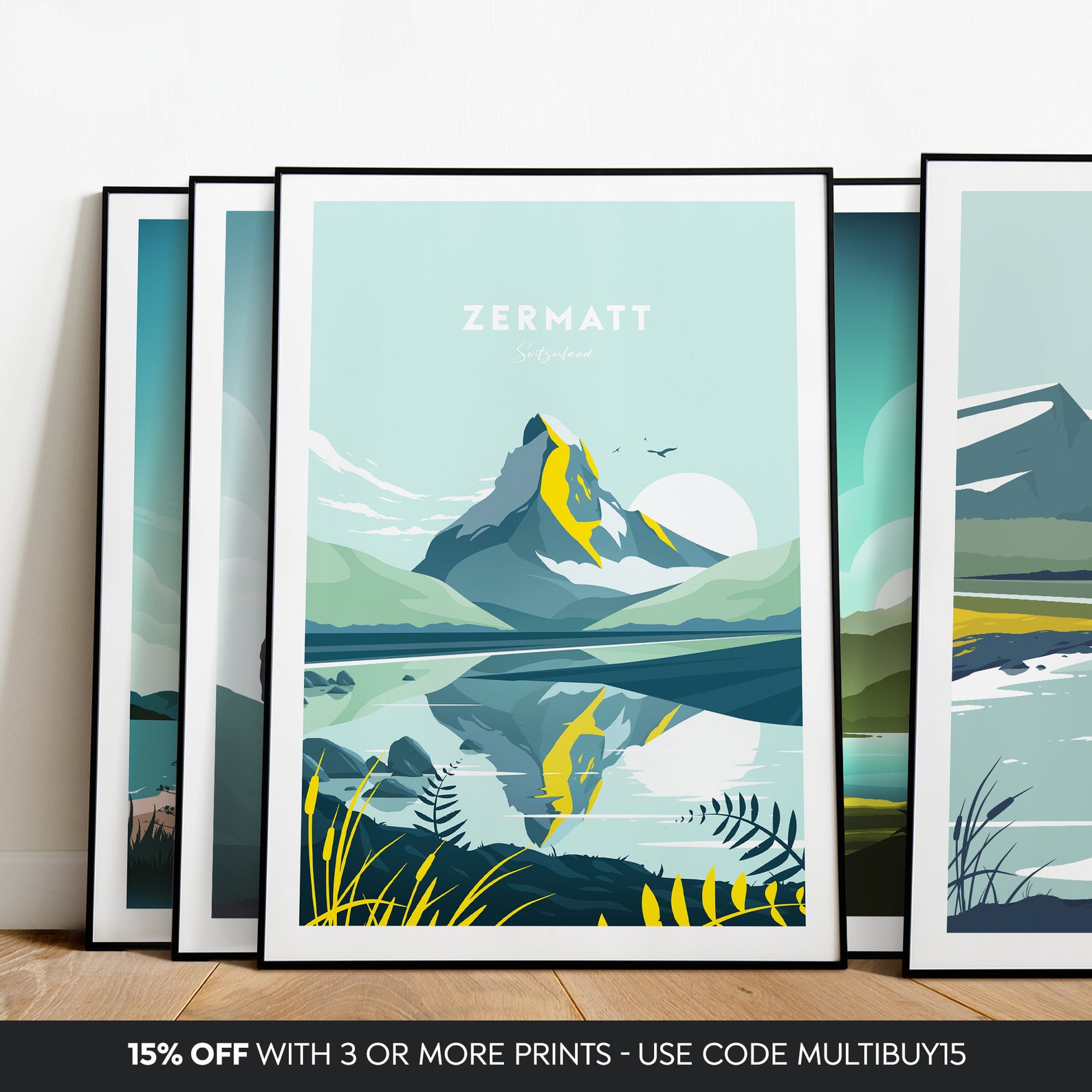 Zermatt Traditional Travel Print Switzerland Zermatt - Etsy UK