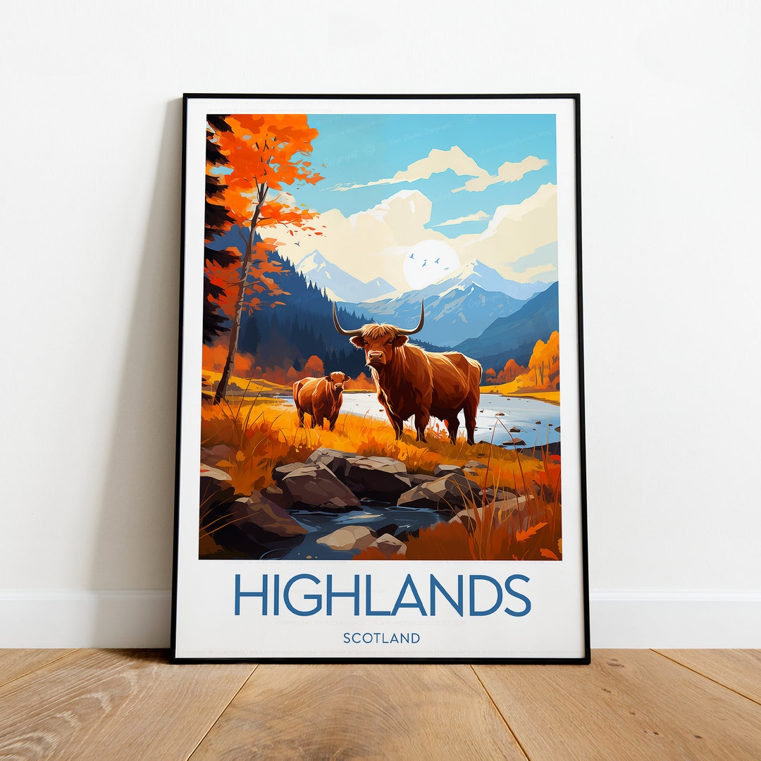 Highlands Travel Print - Scotland, Scottish Highlands Poster, Wedding ...