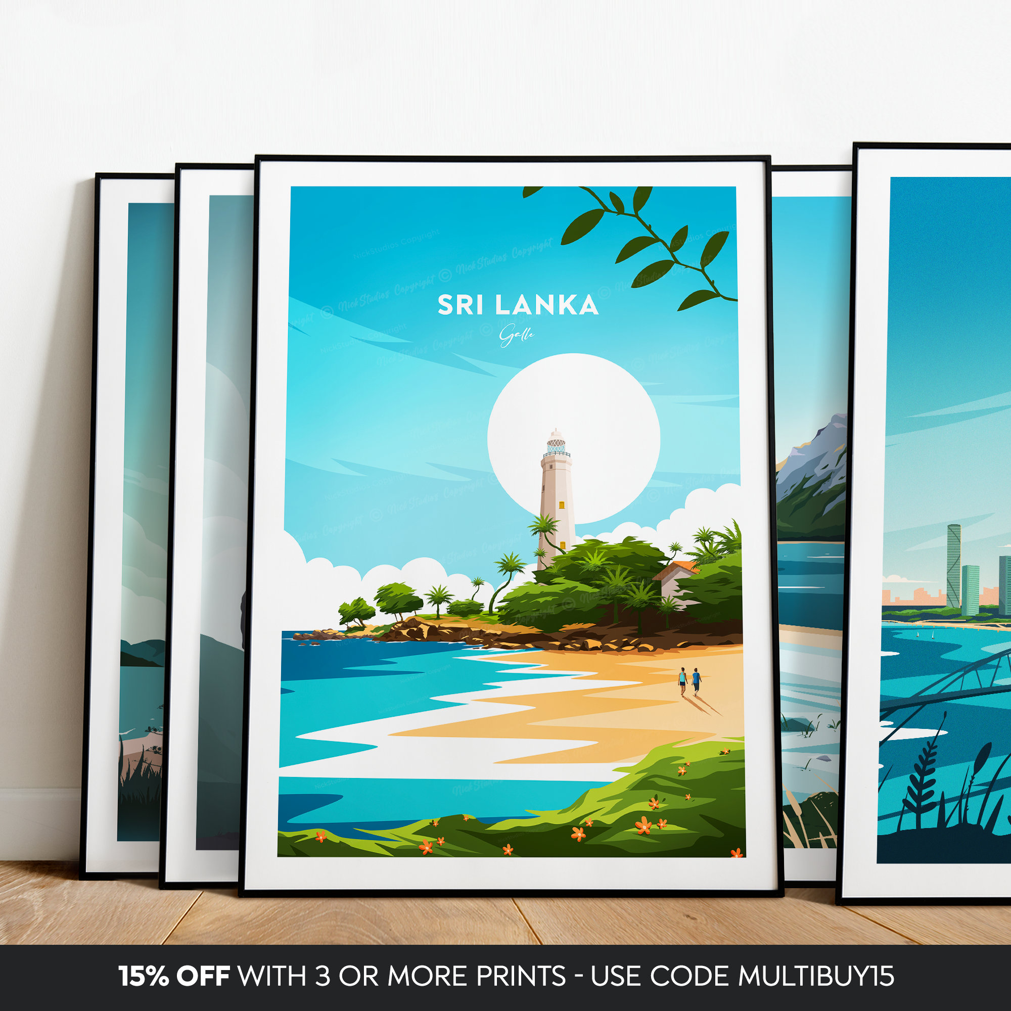 Sri Lanka Traditional Travel Print Galle Sri Lanka Poster | Etsy