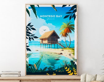 Caribbean Poster, Caribbean Wall Art, Tropical Decor, Scenery Poster ...