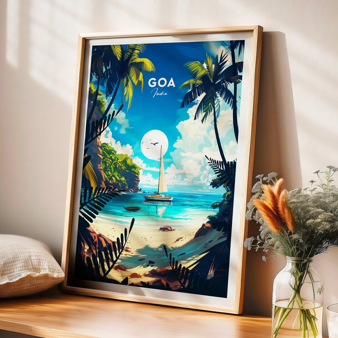 Goa Traditional Travel Print - India, Goa Poster, Goa Artwork, Goa Wall ...