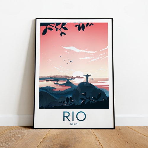 Rio De Janeiro Brazil Travel Poster Brazil Print Brazil Art | Etsy