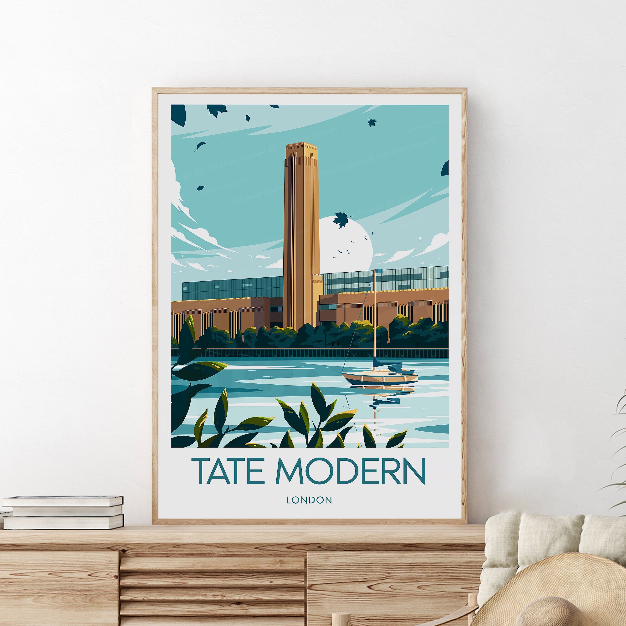 Tate Modern Travel Print London Tate Poster Tate Modern - Etsy