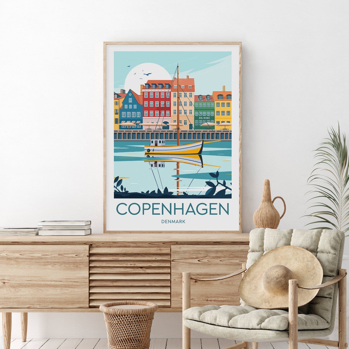 Copenhagen Travel Print Denmark - Etsy