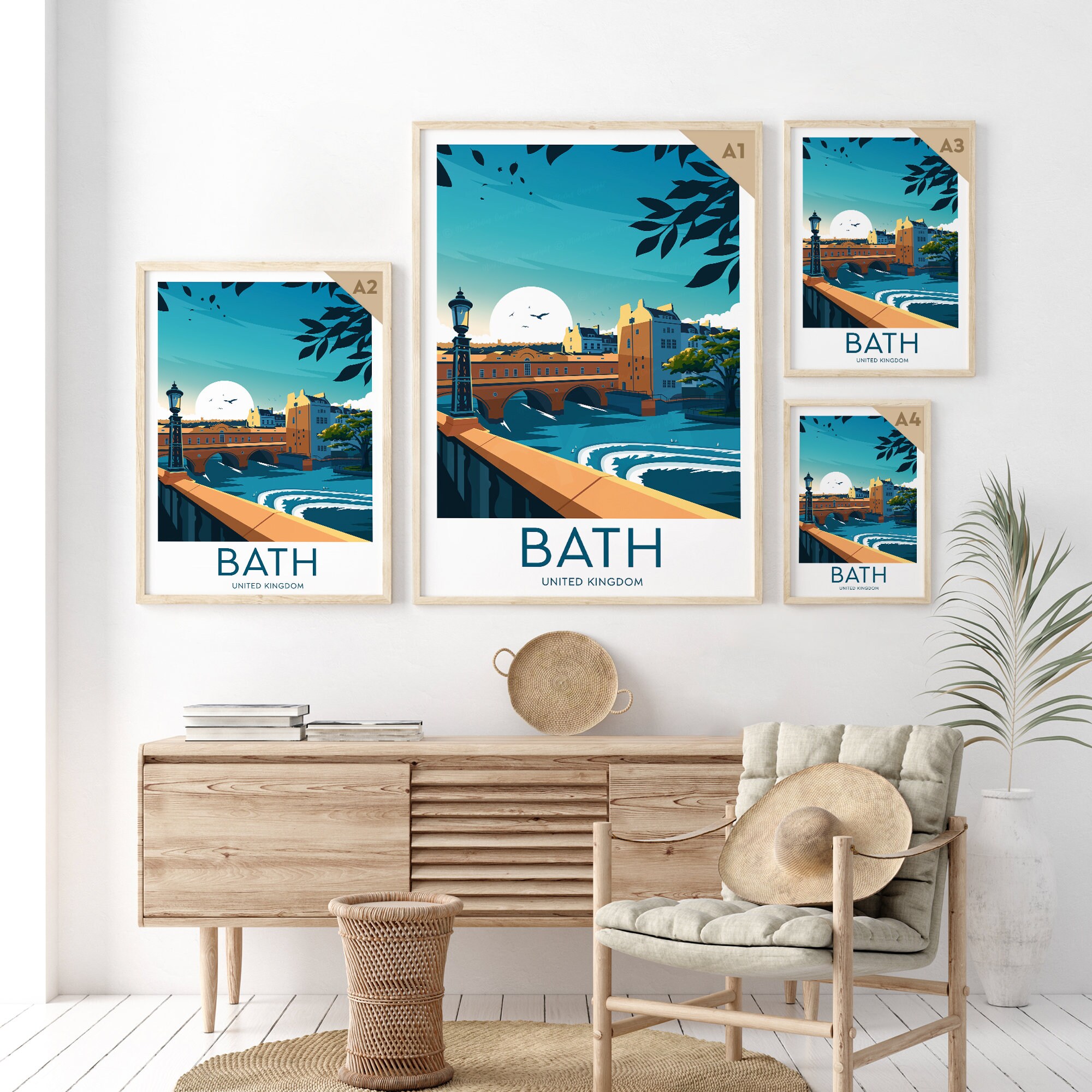 Bath Travel Print United Kingdom Bath Poster Wedding Gift - Etsy UK