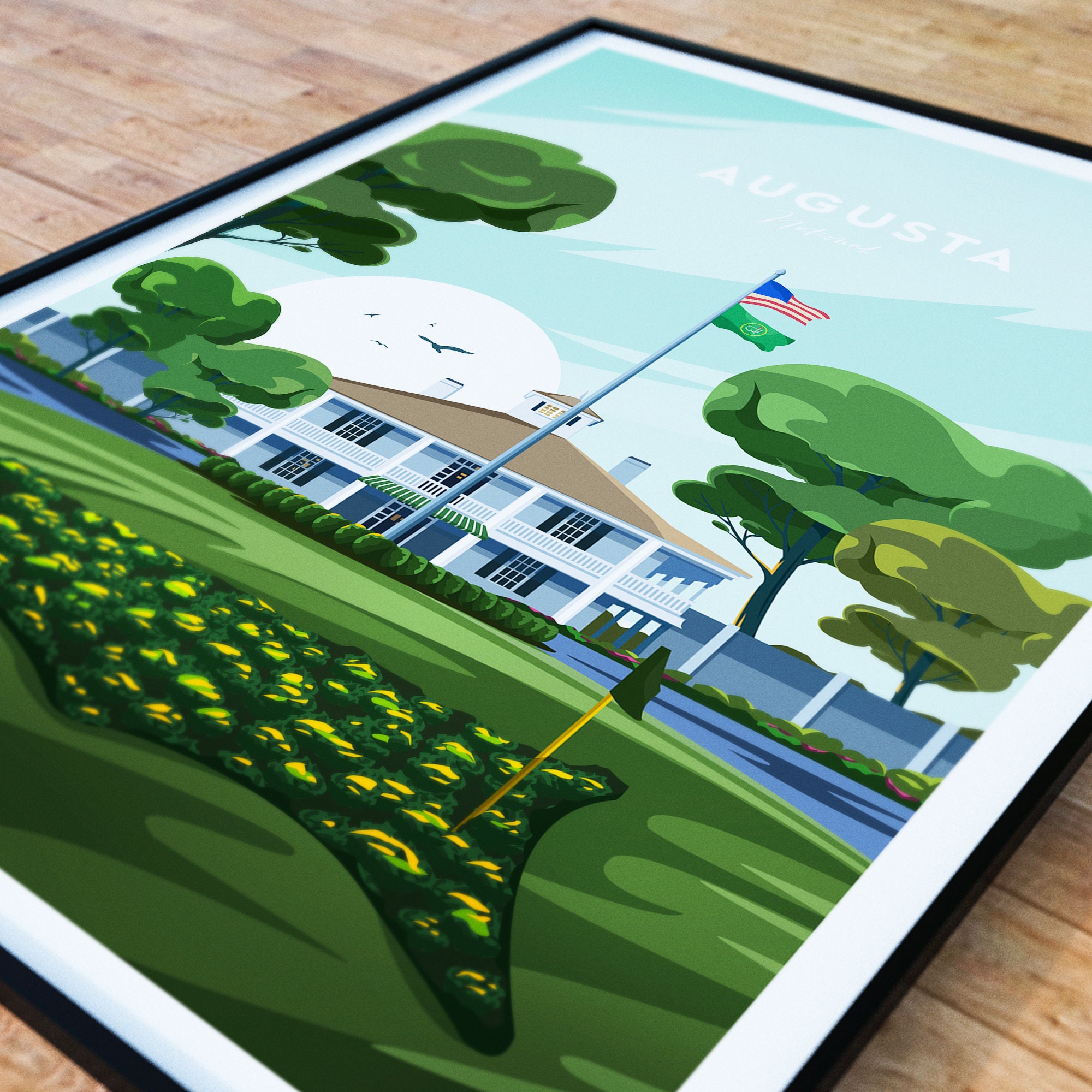 Augusta National Golf Club traditional print Georgia | Etsy