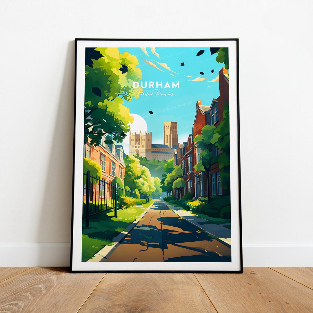 Durham Traditional Travel Print - United Kingdom, Durham Poster ...