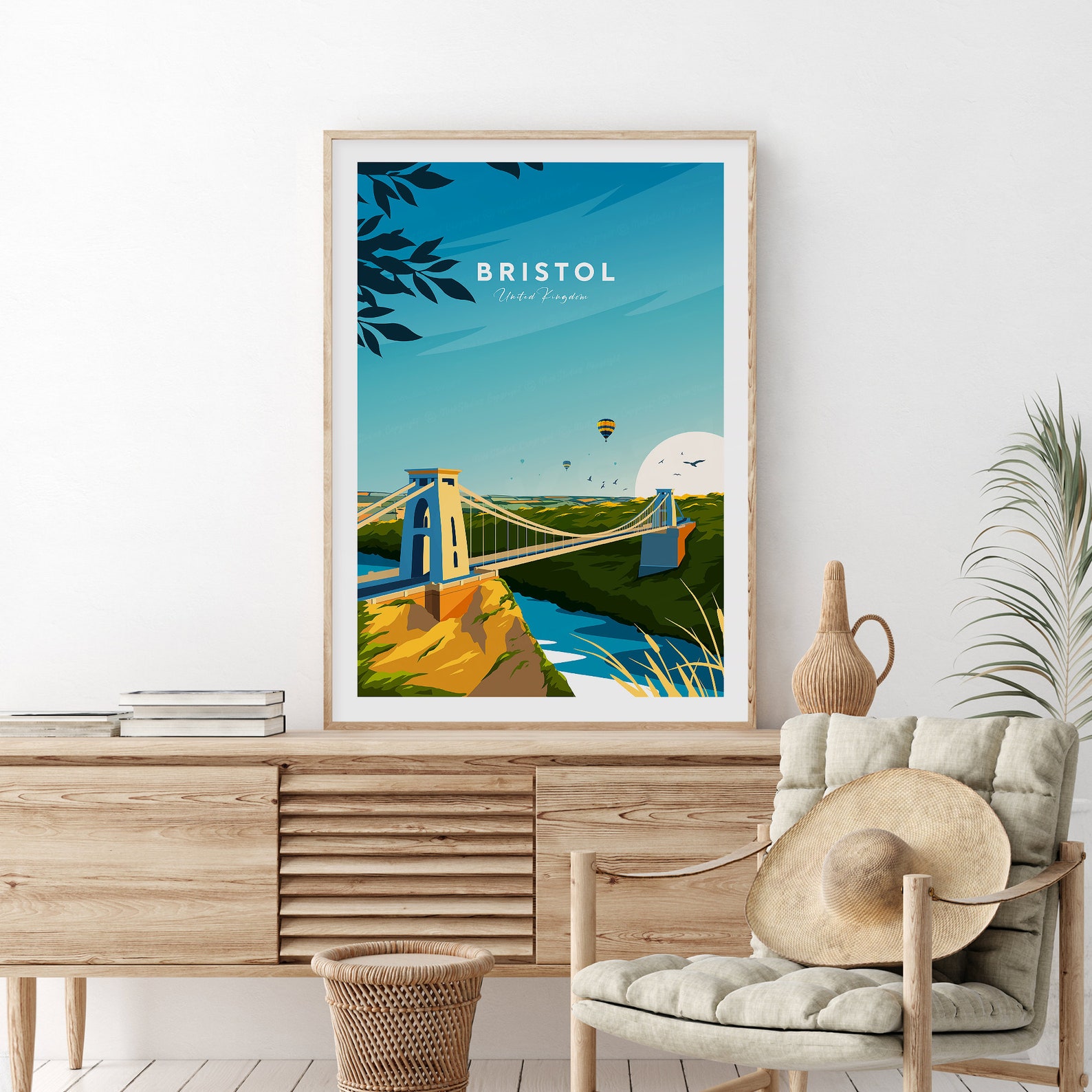 Bristol Traditional Travel Print United Kingdom - Etsy UK