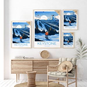 Keystone Ski Print - Colorado, Ski Poster, Wedding Gift, Birthday ...