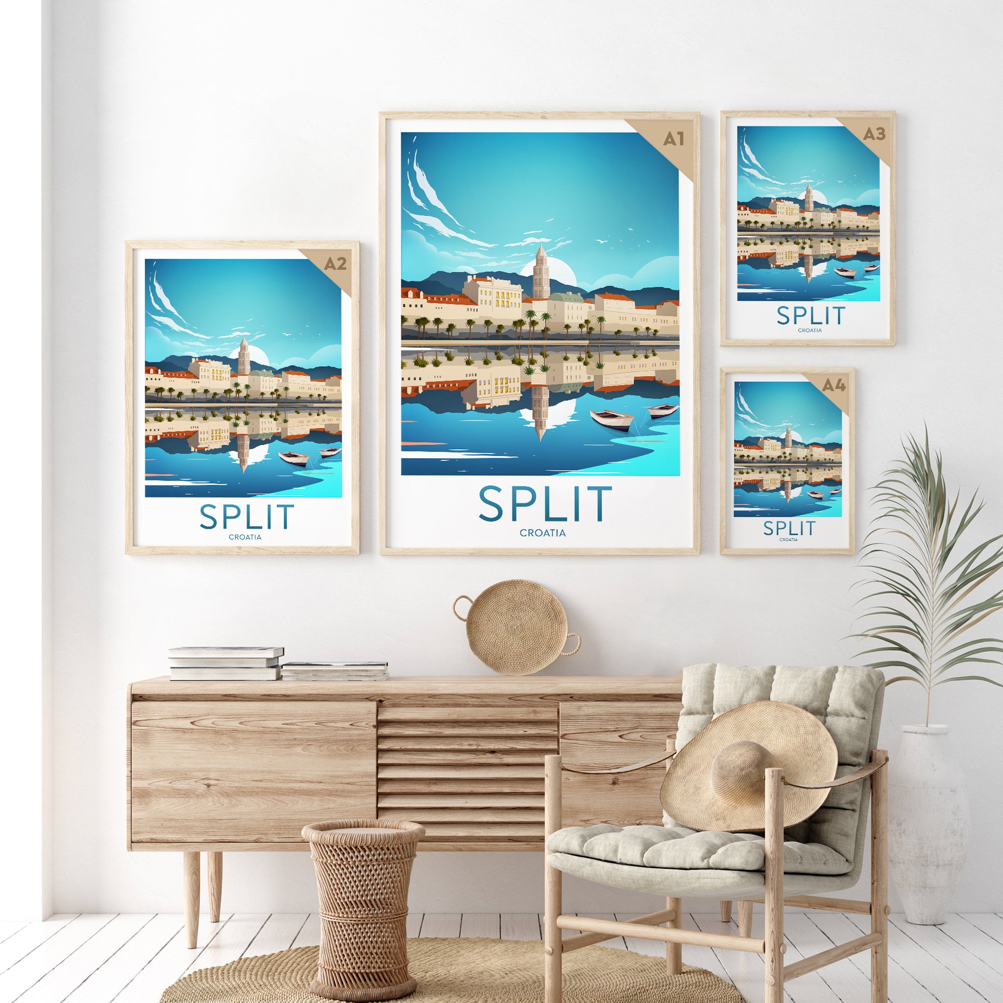 Split Travel Print Croatia Split Poster Split Print Hvar | Etsy