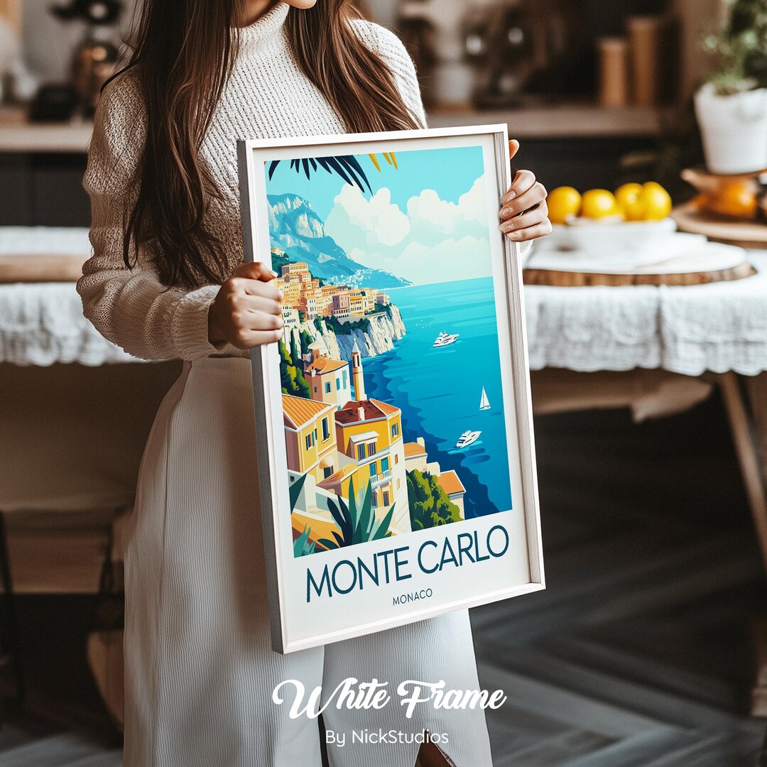 Monte Carlo Travel Print - Monaco, French Riviera, Monaco Poster, Monte ...
