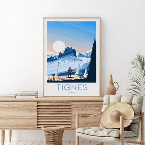 Tignes Travel Print - France, Tignes Poster, Ski Poster, Ski Resort ...