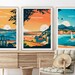 Positano Sunset Traditional Travel Print - Italy, Amalfi Poster ...