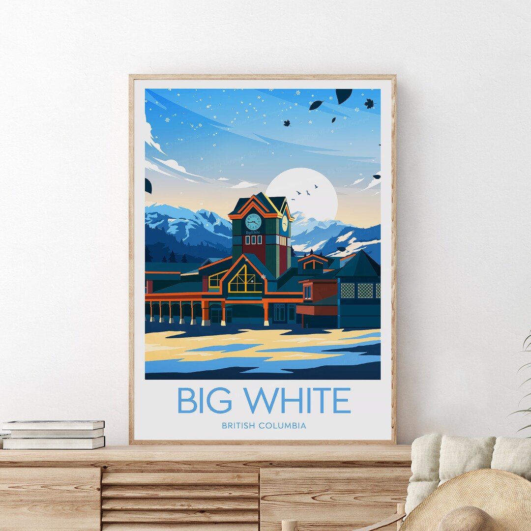Big White Travel Print - British Columbia Canada, Big White Poster, Ski ...