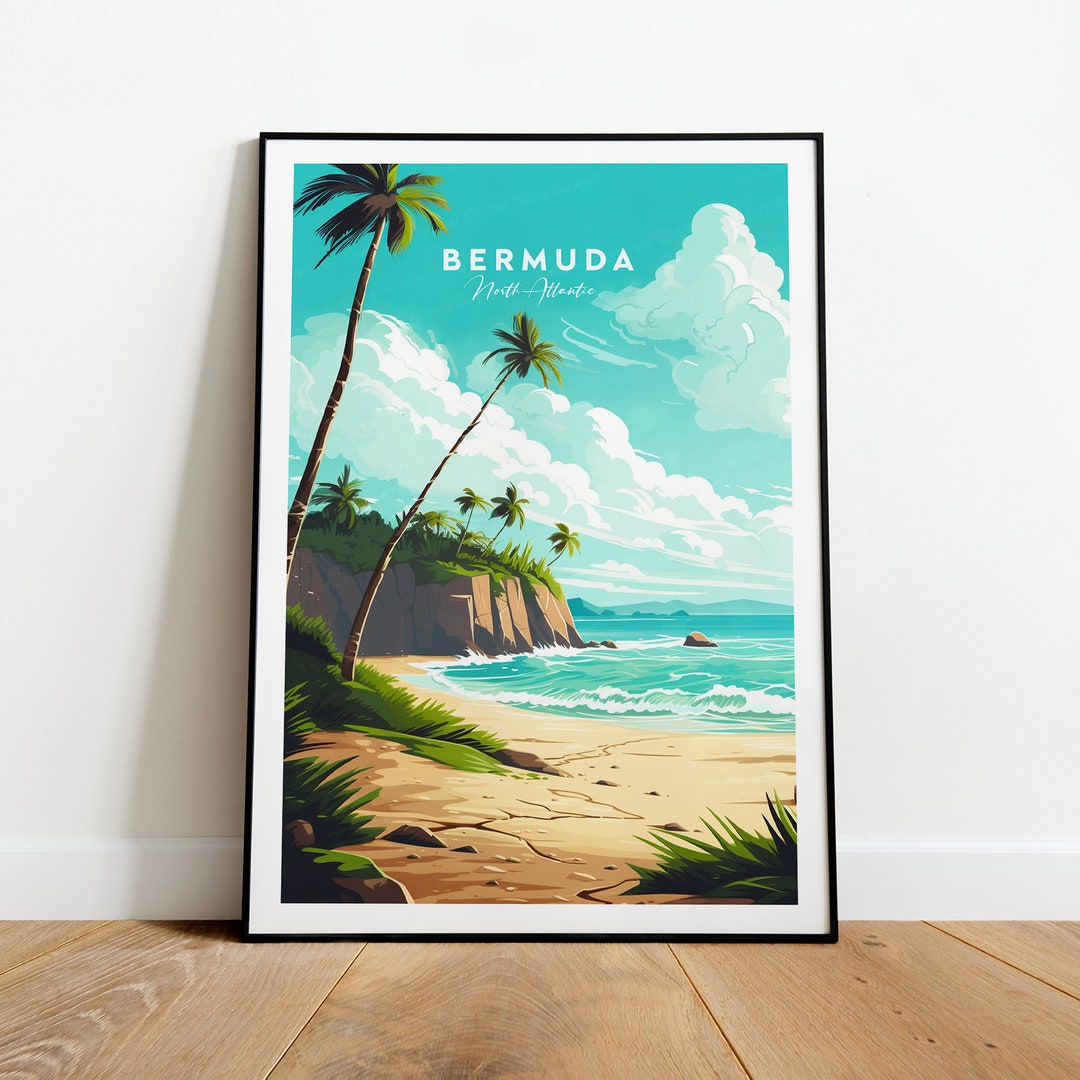 Bermuda Traditional Travel Print - North Atlantic, Bermuda, Bermuda ...
