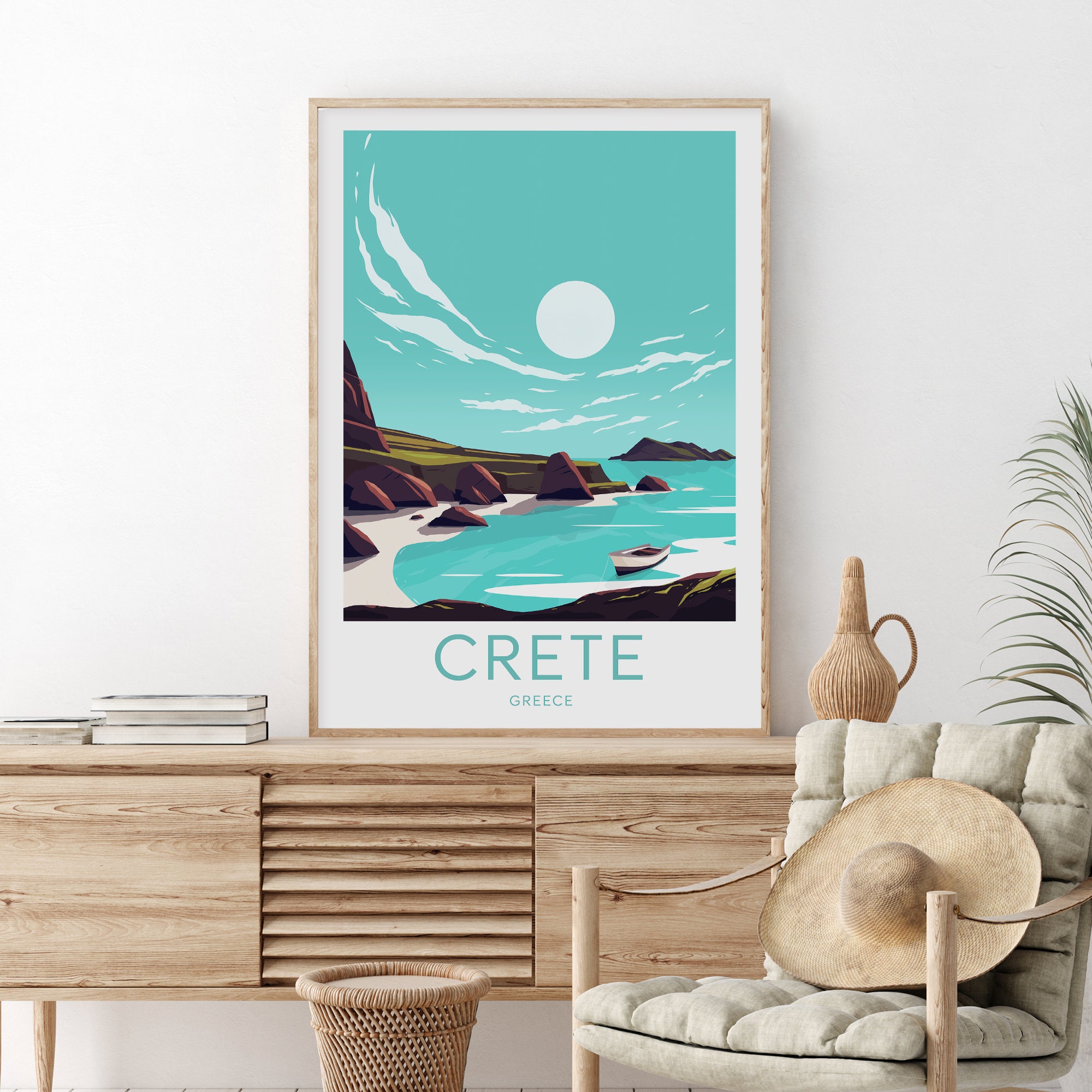 Crete Travel Print Greece Crete Poster Crete Artwork - Etsy UK