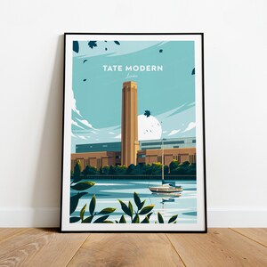Tate Modern Traditional Travel Print - London, Tate Poster, Tate Modern ...