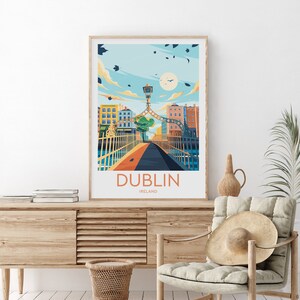 Dublin Travel Print - Ireland, Dublin Poster, Wedding Gift, Birthday ...