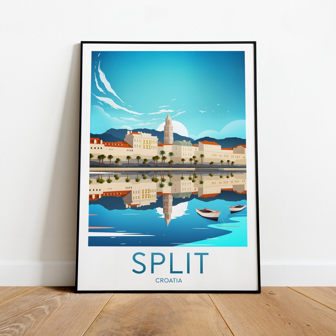 Split Travel Print - Croatia, Split Poster, Split Print, Hvar Poster ...